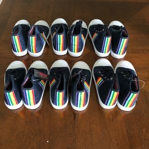 Bobbie Brooks | Shoes | Girls Hightop Bluerainbow Sneakers | Poshmark